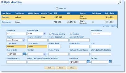 Multiple Addresses and Identities